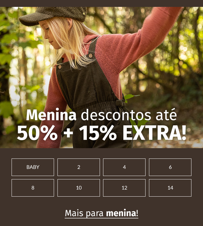 LAST CHANCE: 15% EXTRA acabam hoje